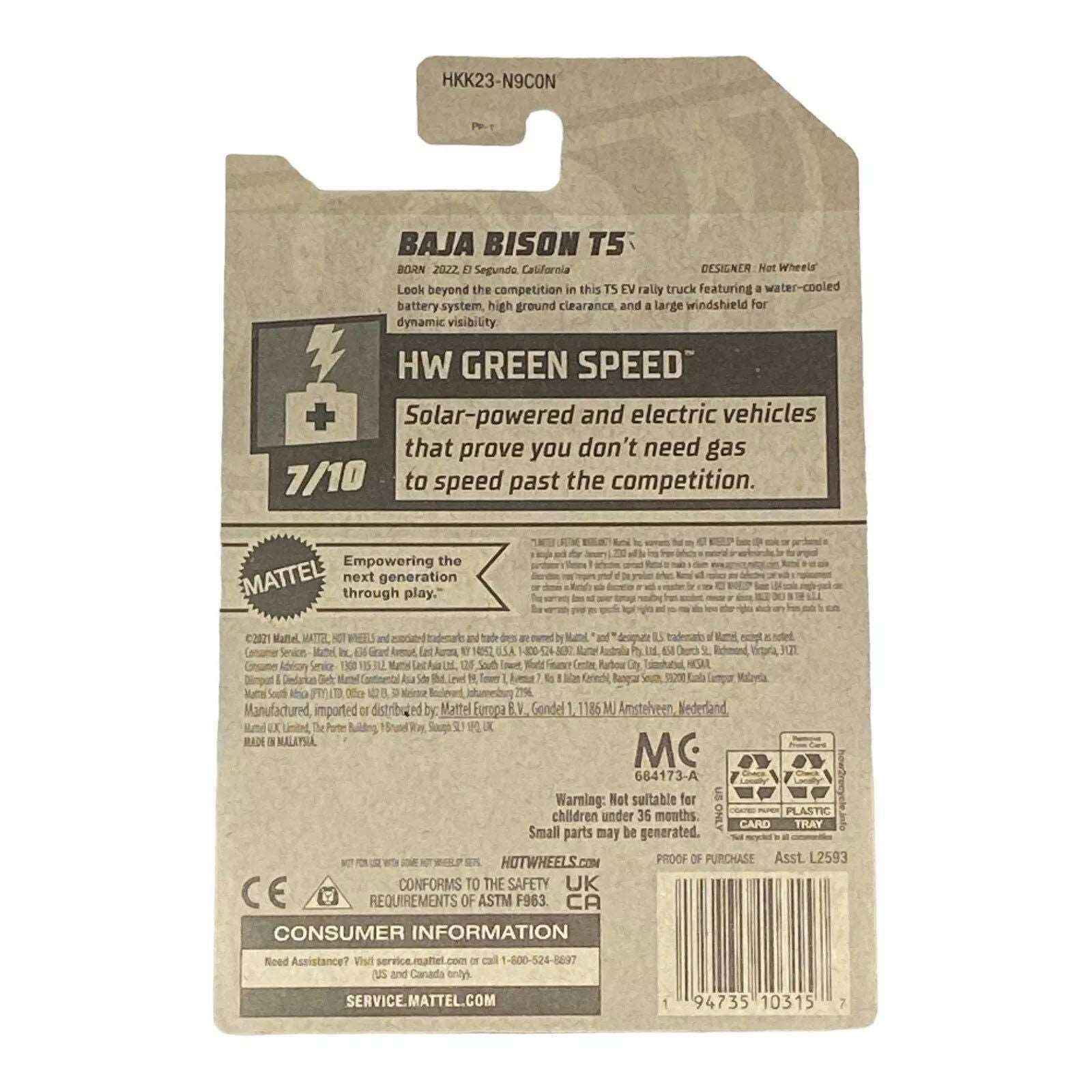 Hot Wheels Baja Bison T5 - Green Speed Series 7/10