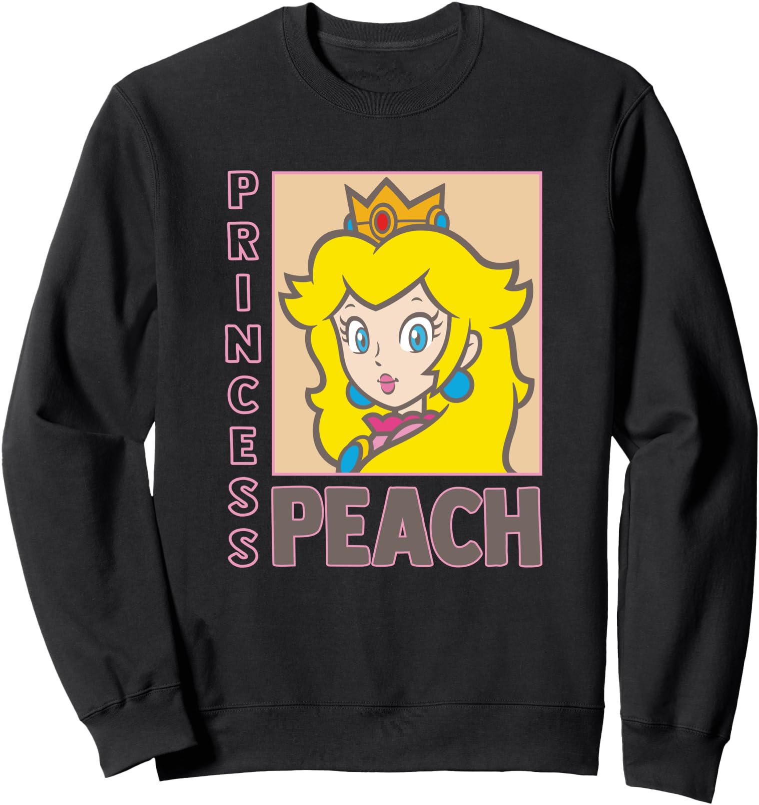 Super Mario Bros Princess Peach Over Shoulder Portrait Sweatshirt