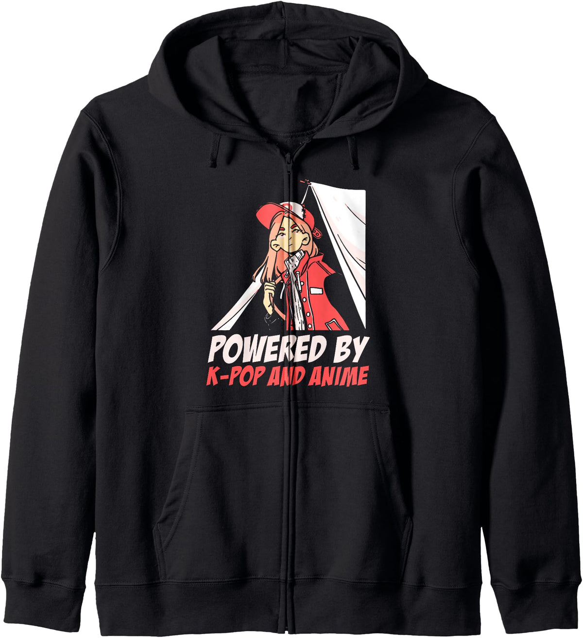 K Pop Korea Music Anime Design - Powered by K-pop and Anime Hoodie