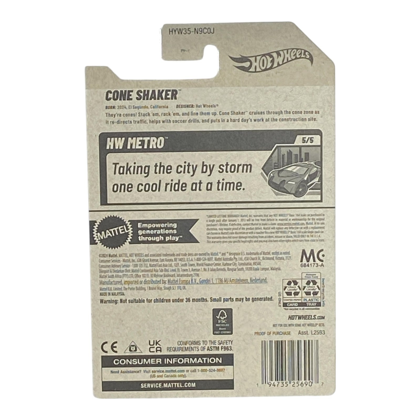 Hot Wheels Cone Shaker - HW Metro Series 5/5